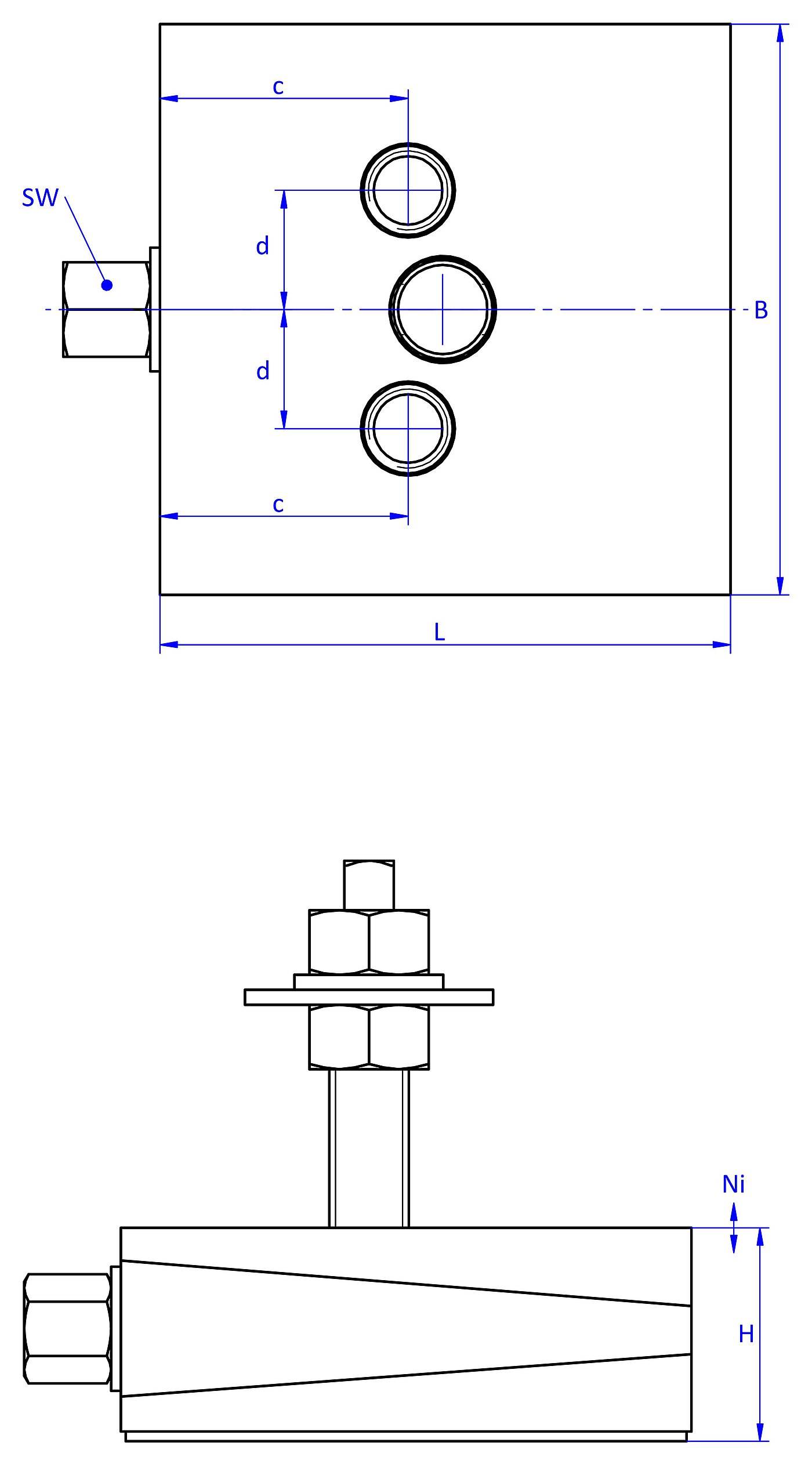 wedge mounts bolt-on NBR9002