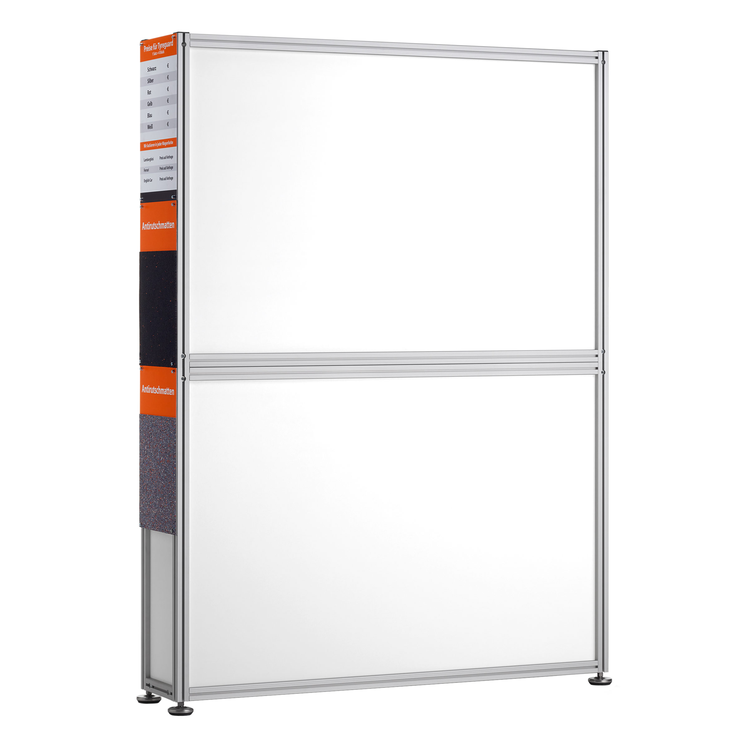 show displays from aluminium profiles